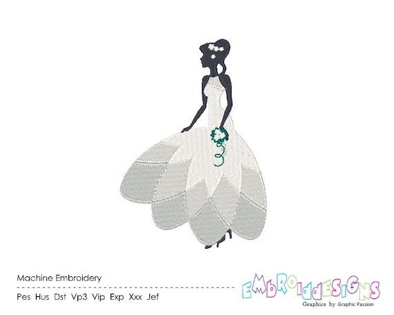 Bride Machine Embroidery Design Wedding Embroidery Designs | Etsy