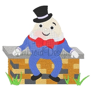 Humpty Dumpty Machine Embroidery Design | Nursery Rhyme - Etsy