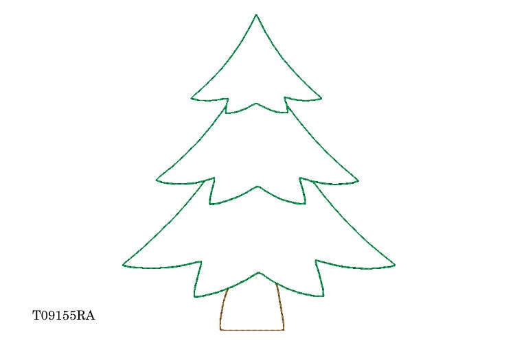 Tree Embroidery Designs Set of 3 Applique Evergreen Raggedy - Etsy