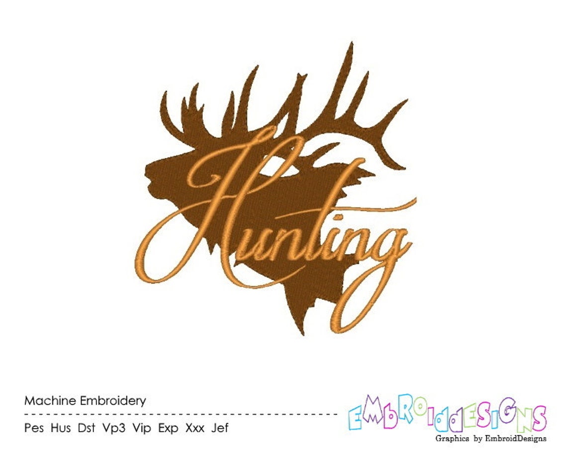 Elk Hunting Machine Embroidery Design Deer Embroidery Hunting - Etsy