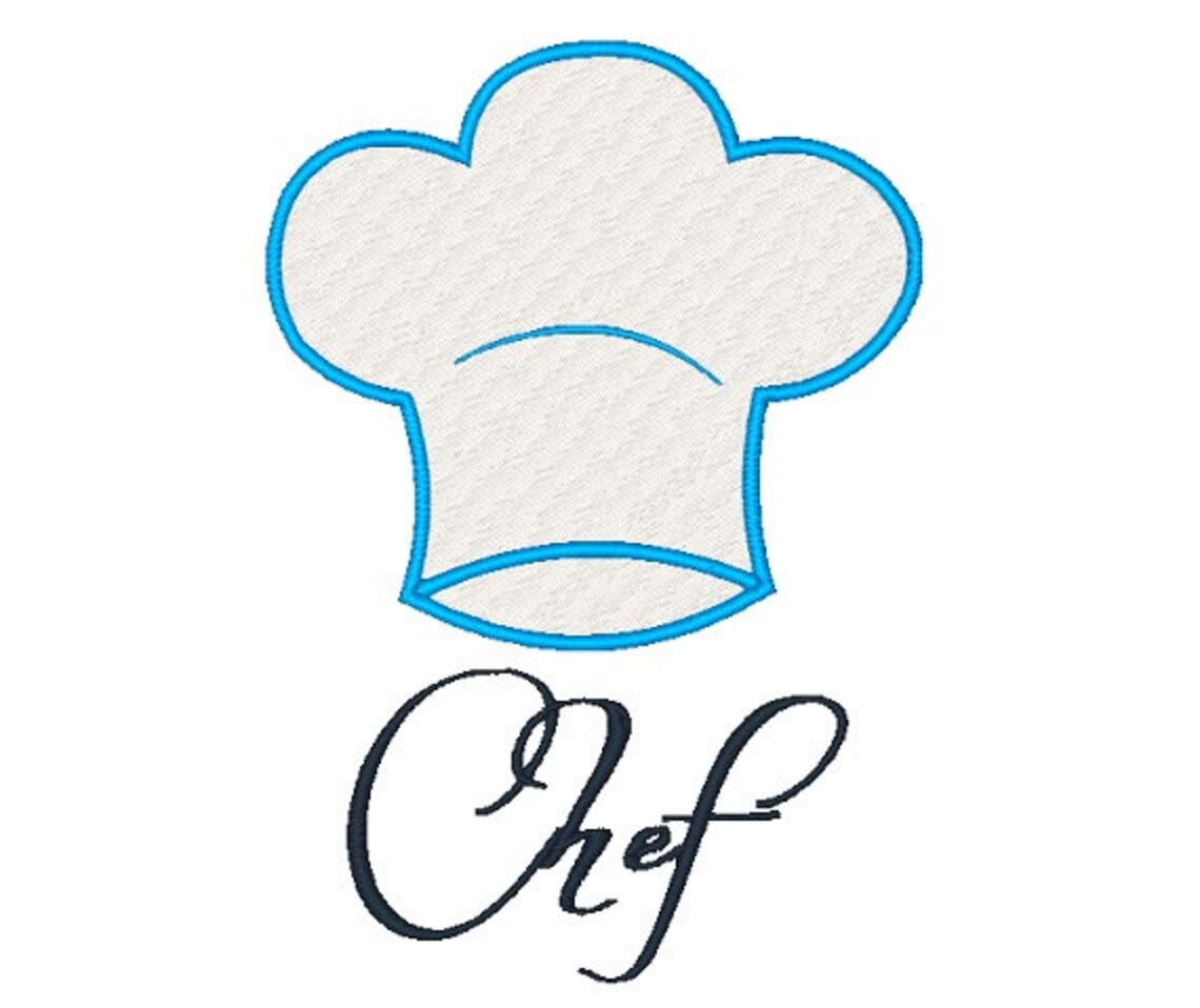Chefs Hat Embroidery Design 120714 Kitchen Embroidery Filled - Etsy