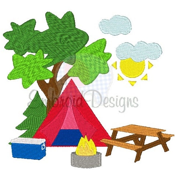 Camping Embroidery - Etsy
