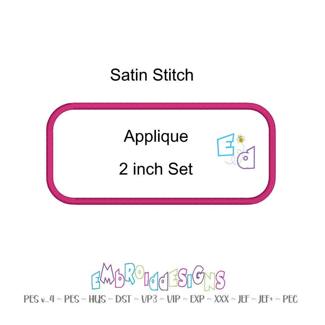 Rectangle Applique Design Set 2 Inch Rectangle Rounded Corners ...