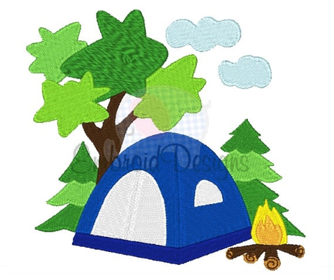 Camping Machine Embroidery Design Tent Design - Etsy