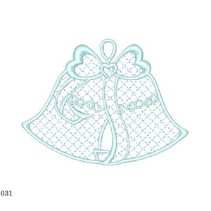 Lace Wedding Bells Machine Embroidery Design Ornament Wedding ...