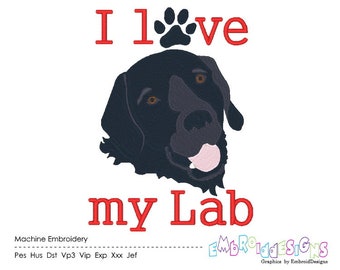 Lab Embroidery Design | Etsy