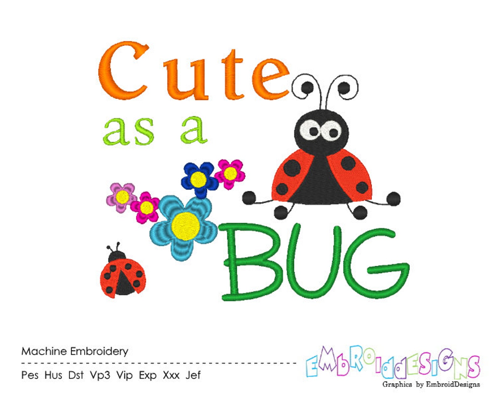 Bug Embroidery Design for Machine Embroidery (digital Download) - Etsy