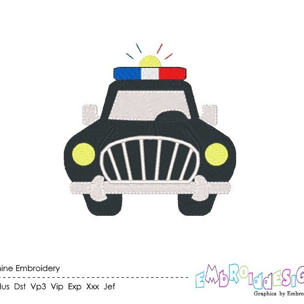 Embroidery Designs Police Car - Etsy