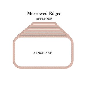 Rectangle Frame Patch Applique: 3-inch Merrowed Edge Embroidery Designs ...