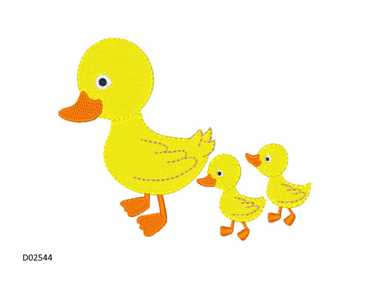 Ducks Embroidery Design Machine Embroidery Bird Baby Duck - Etsy