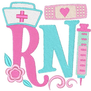 RN Embroidery Design Nurse Embroidery Designs Nurses Sayings Funny - Etsy