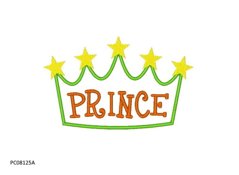 Prince Applique Machine Embroidery Design Prince Machine - Etsy