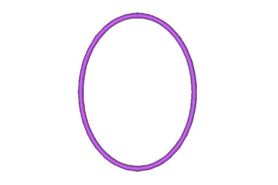 Oval Embroidery Designs Ovals Applique Embroidery Design | Etsy