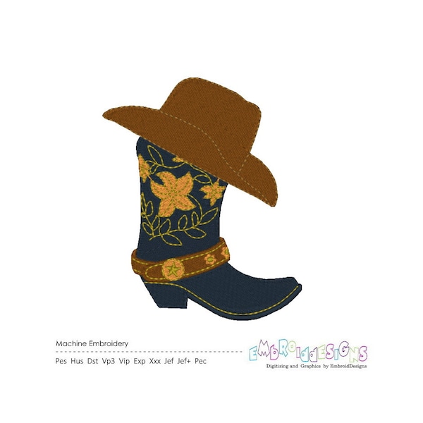 Embroidery Cowboy Boot Designs - Etsy