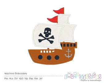 Pirate Embroidery Designs - Etsy
