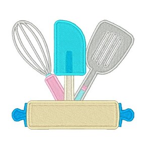 Utensils Machine Embroidery Design Kitchen Embroidery Designs Filled ...