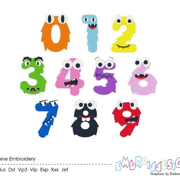 Number Embroidery - Etsy