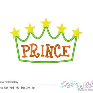 Prince Applique Machine Embroidery Design Prince Machine Applique ...