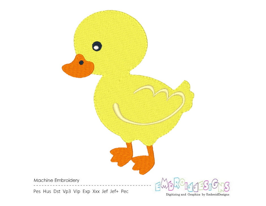 Baby Duckling Machine Embroidery Design Duck Embroidery Designs Birds ...