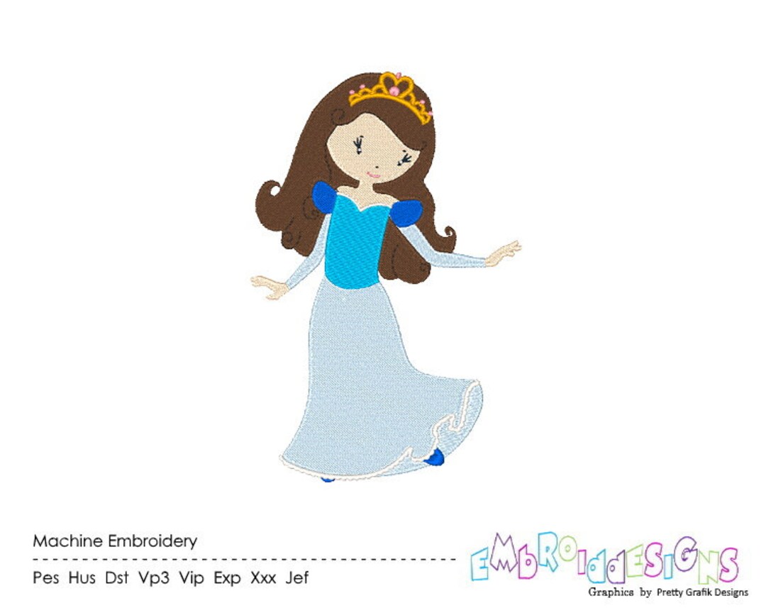 Princess Maria Machine Embroidery Design Princesses Embroidery Designs ...