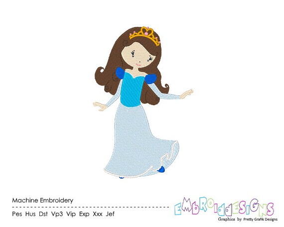 Princess Maria Machine Embroidery Design Princesses Embroidery - Etsy