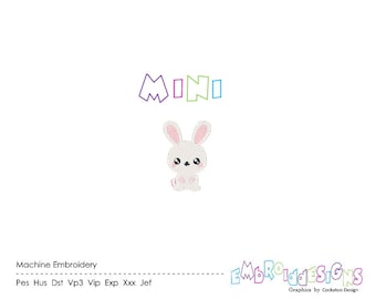 Mini Rabbit Machine Embroidery Design-instant DOWNLOAD - Etsy
