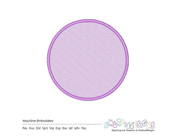 Circle Embroidery Design Filled Stitch Circles Embroidery - Etsy