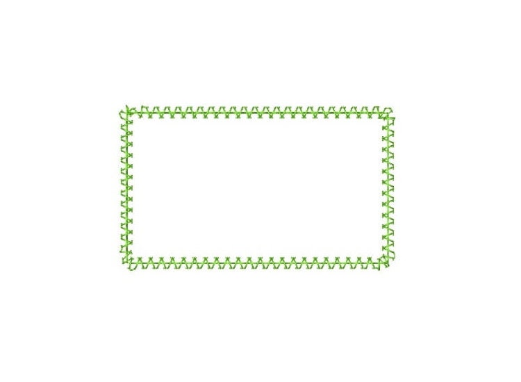 Rectangle Frame Embroidery Design Zigzag Stitch Rectangle - Etsy