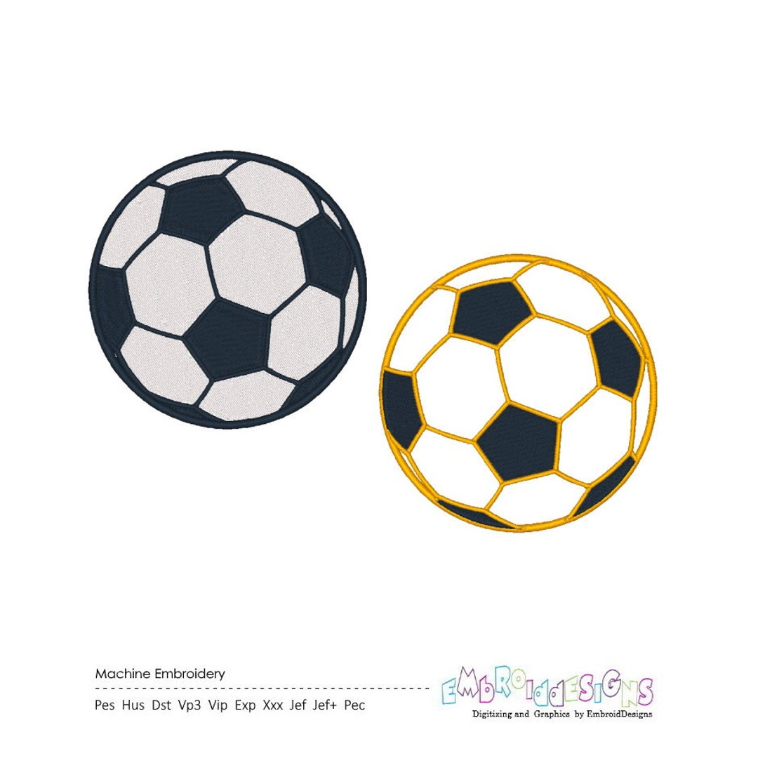Soccer Ball Machine Embroidery Design Sports Embroidery Designs - Etsy