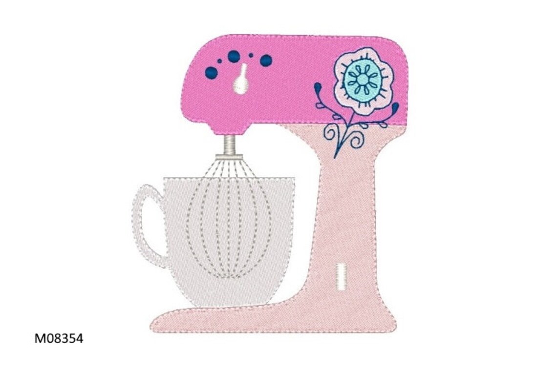 Kitchen Mixer Machine Embroidery Designs Set | Applique Blender - Etsy