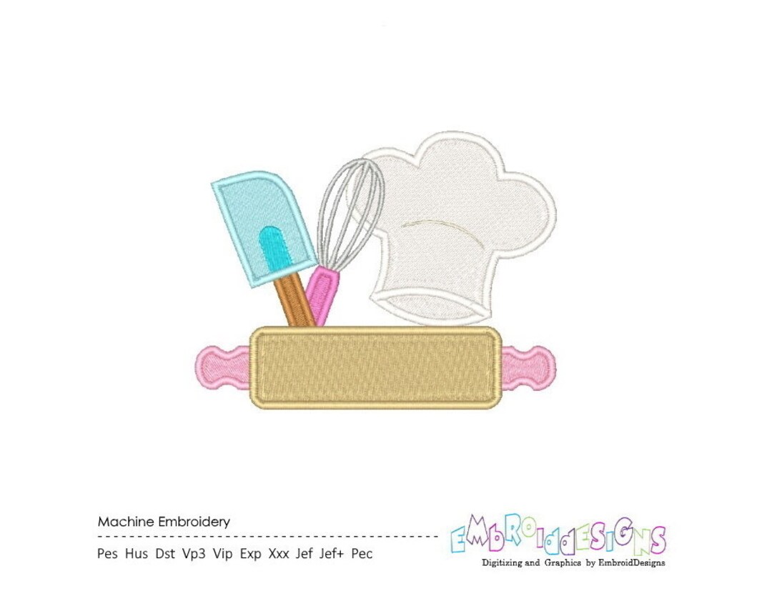 Get Cooking With Kitchen Chef Embroidery Designs - Etsy