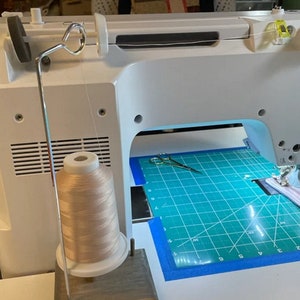 Thread Holder Large Spool Cone Dispenser Easy Change Wood Stand Sewing ...