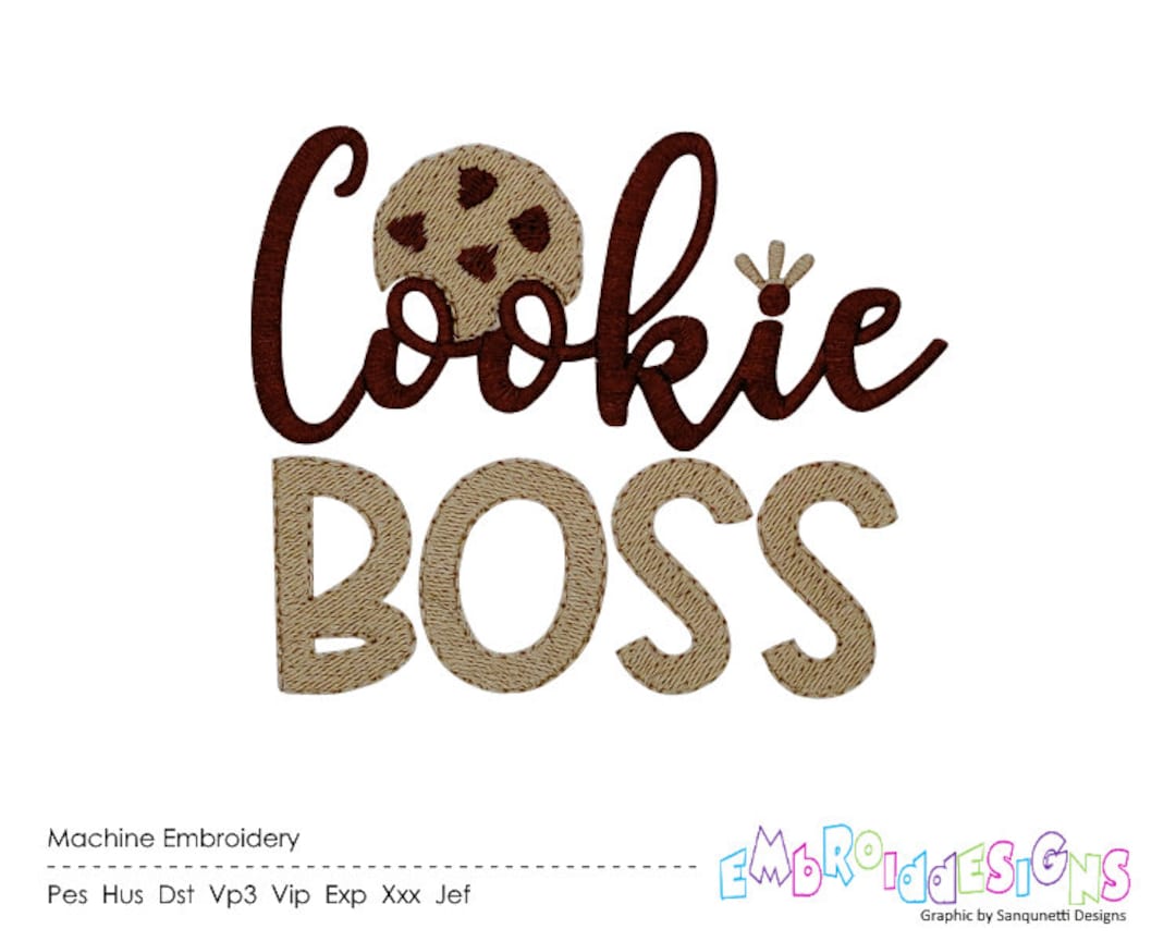 Cookie Boss Embroidery Design (digital Download) - Etsy