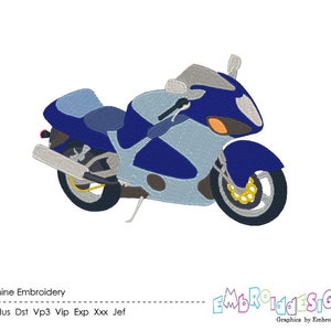 Motorcycle Embroidery Design Instant Download Machine - Etsy