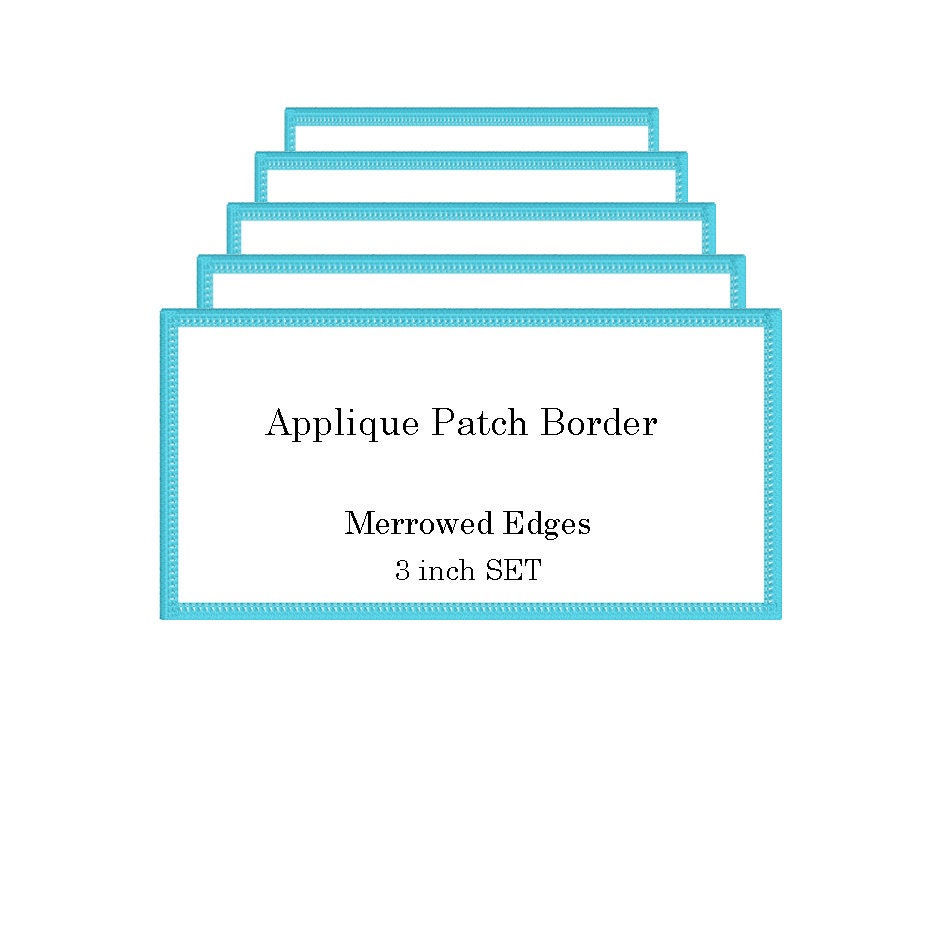 Rectangle Frame Patch Set - Merrowed Edges - Embroidery Designs - Etsy