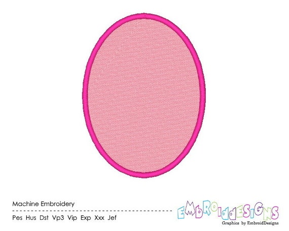 Oval Embroidery Designs Oval Embroidery Design Filled Stitch 7 | Etsy