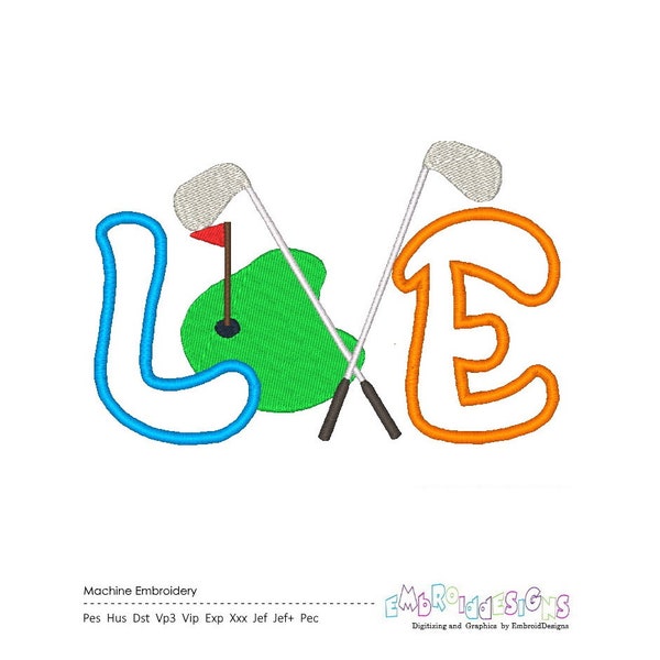 Golf Applique - Etsy