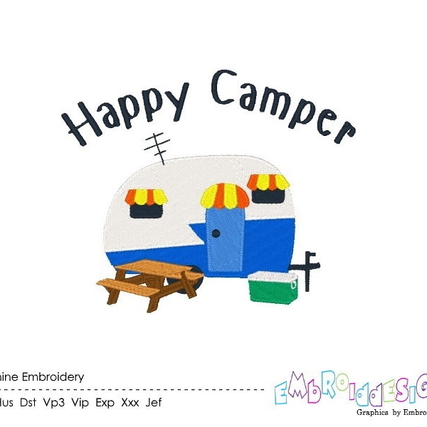 Camping Embroidery - Etsy