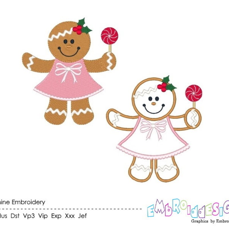 Gingerbread Applique - Etsy