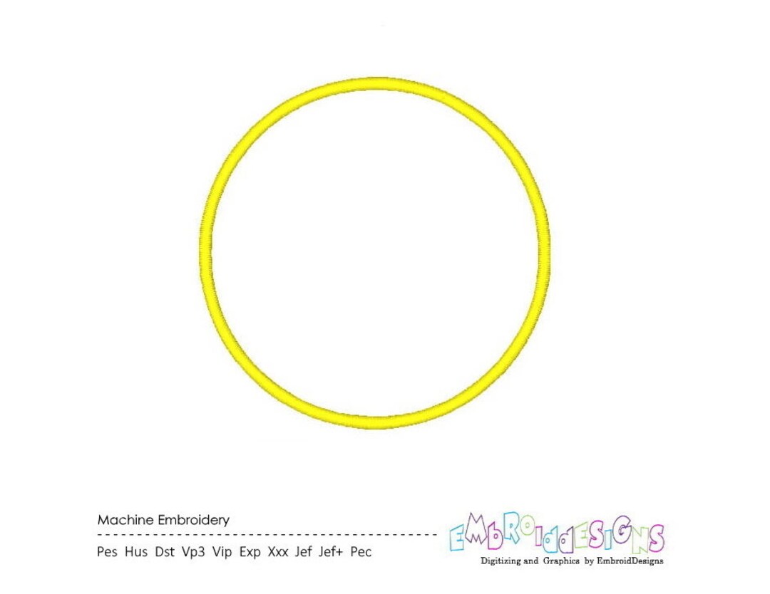 Circle Embroidery Designs Applique Circle Embroidery Design - Etsy