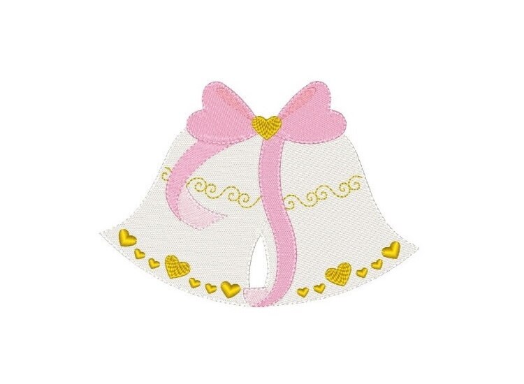 Wedding Bells Machine Embroidery Design Wedding Embroidery | Etsy