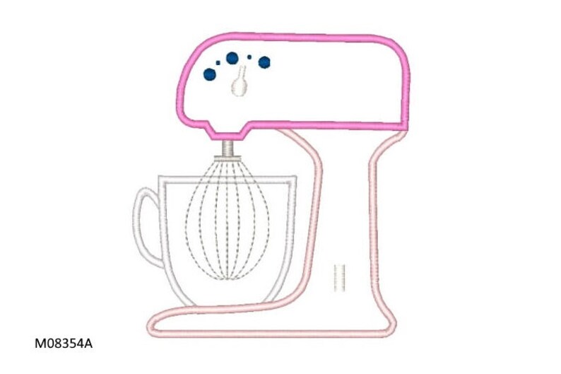 Kitchen Mixer Machine Embroidery Designs Set | Applique Blender - Etsy