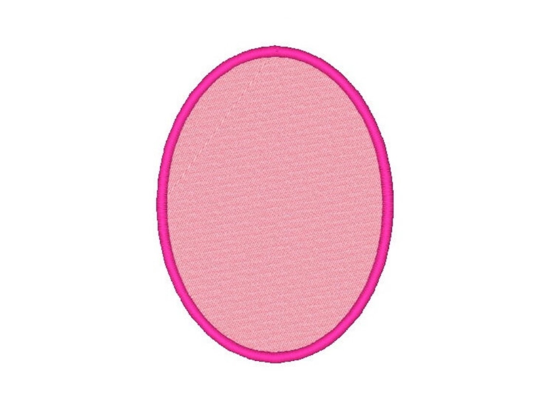 Oval Embroidery Designs Oval Embroidery Design Filled Stitch 7 | Etsy