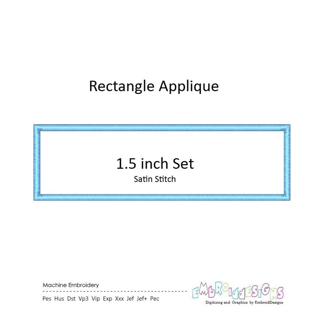 Versatile Rectangle Applique Frame Embroidery Design Set - Etsy