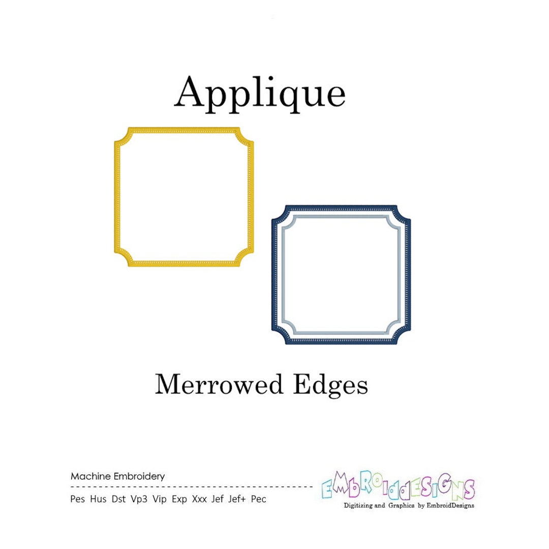 Square Patch Applique Merrowed Edges Embroidery Designs Patch Making ...