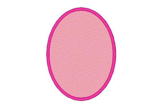 Oval Embroidery Designs Oval Embroidery Design Filled Stitch 7 | Etsy