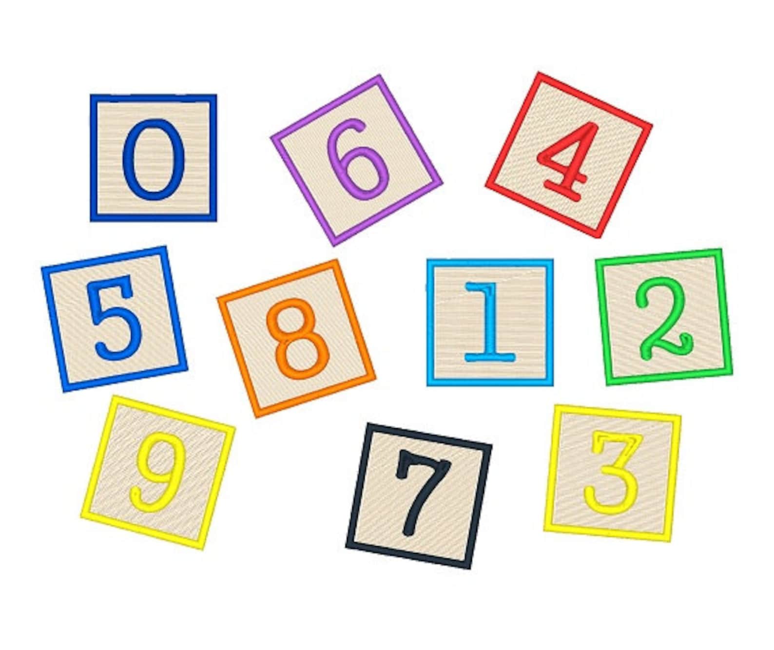 Number Blocks Machine Embroidery Designs | Fonts - Etsy