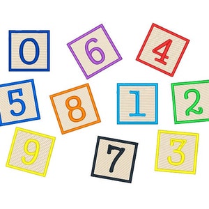 Number Blocks Machine Embroidery Designs | Fonts - Etsy
