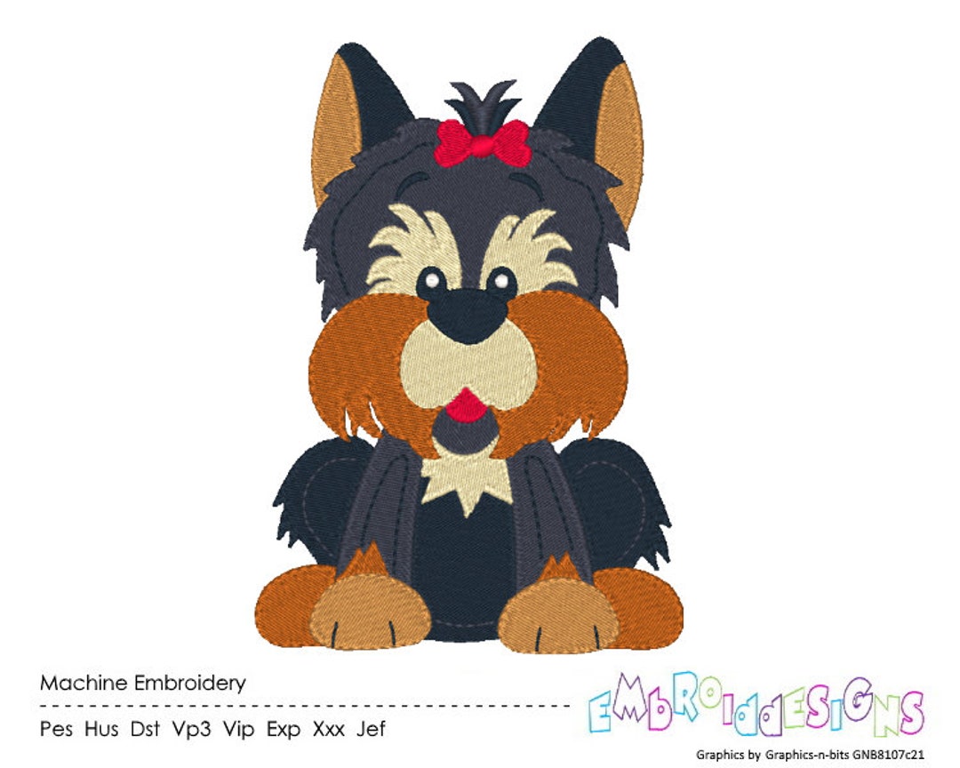 Dog Embroidery Design Machine Embroidery Puppy Instant Download - Etsy
