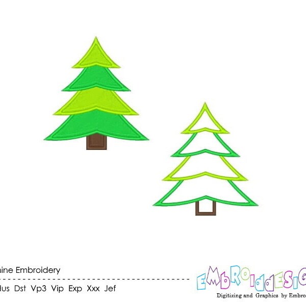 Pine Tree Applique - Etsy